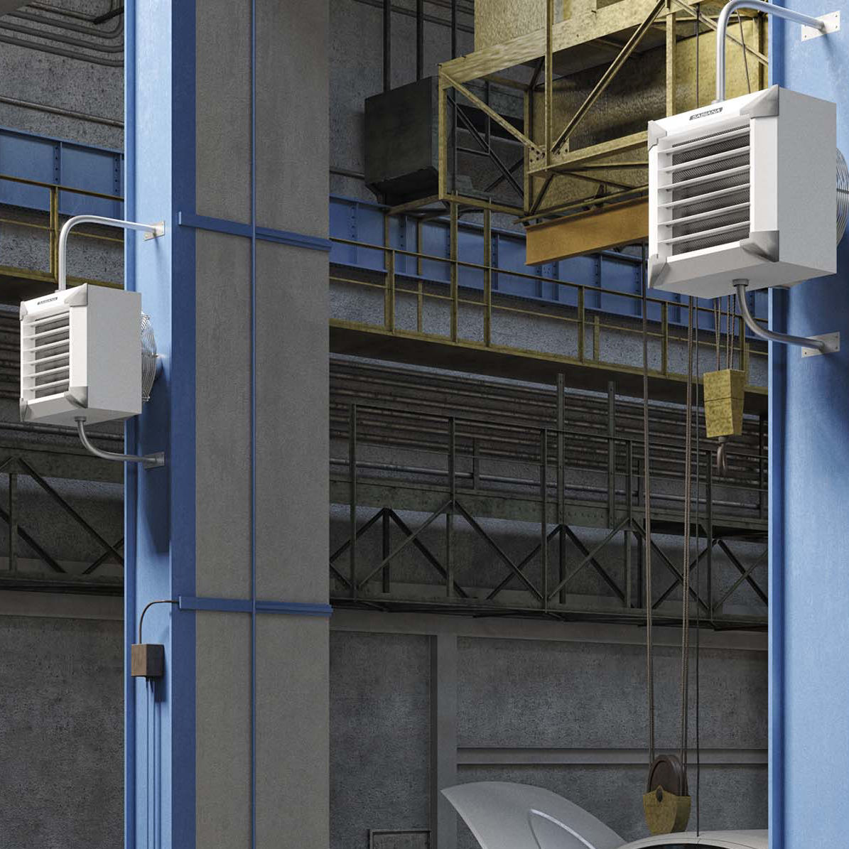 Aérotherme à eau chaude - ATLAS ECM - Sabiana - mural