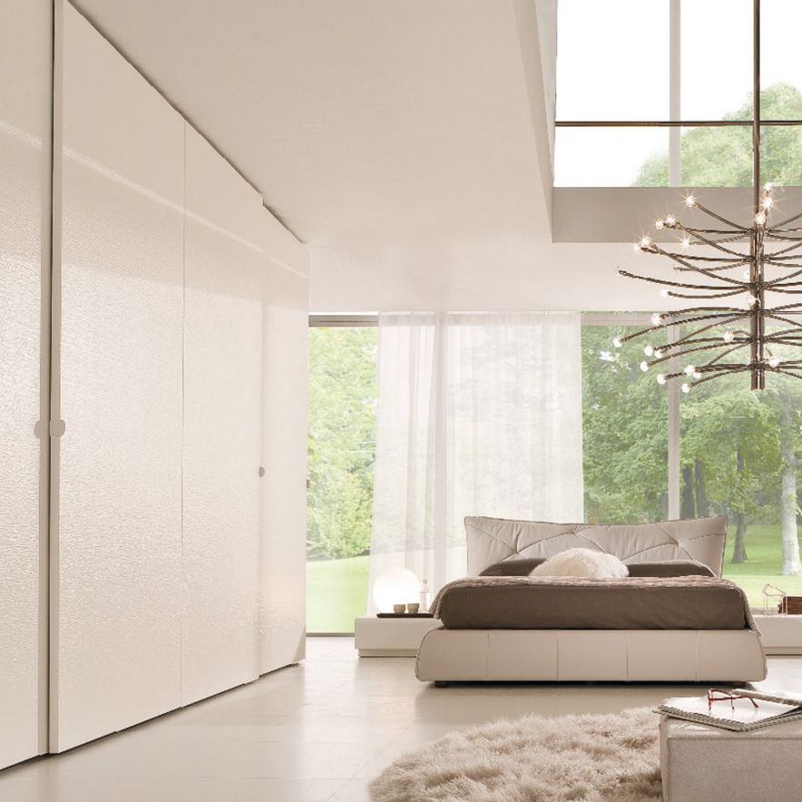 Lit double - DUFFY - Falegnami - contemporain / tapissé / avec tête de lit