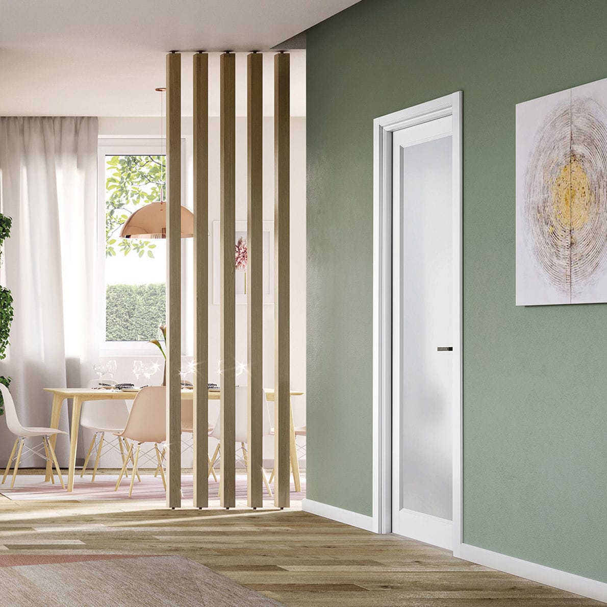 Porte d'intérieur - GIOTTO VU - BARAUSSE - en bois / battante / classique