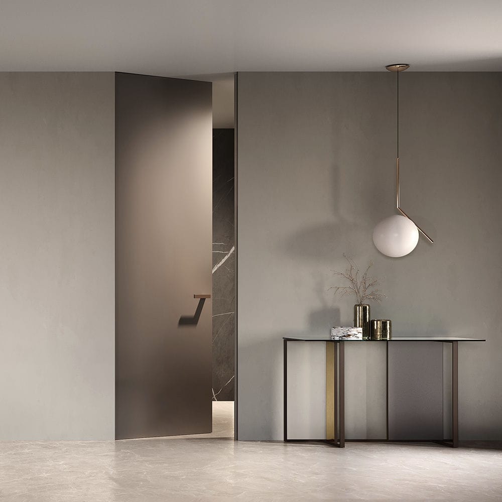 Porte d'intérieur - BRONZE METAL SECRET - BARAUSSE - en bois / battante ...