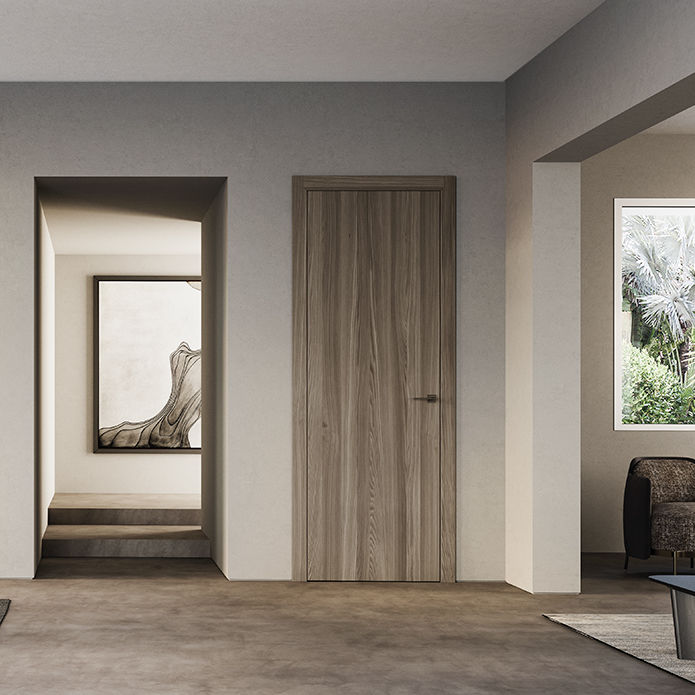 Porte d'intérieur - OTTER FEEL - BARAUSSE - en placage de bois ...