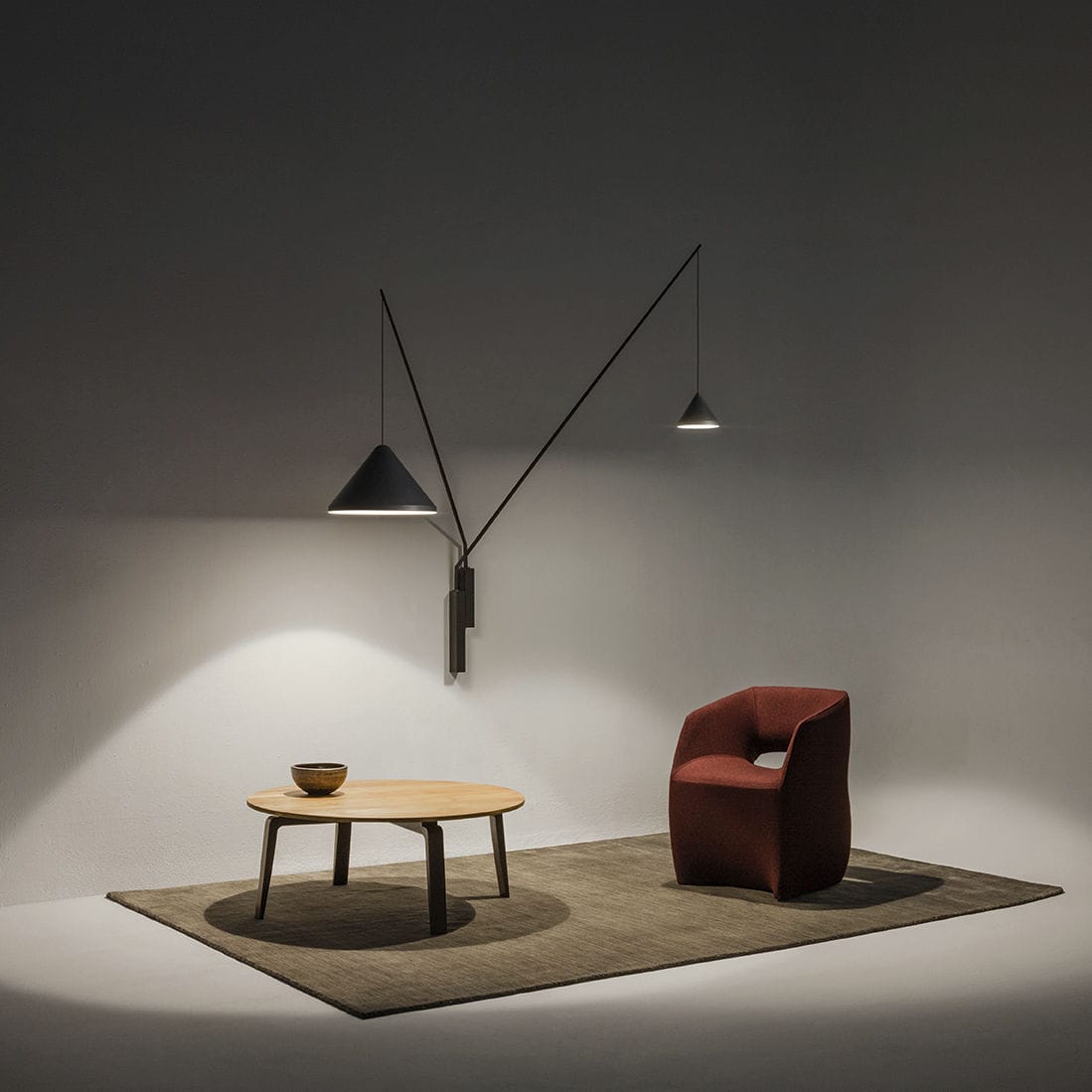 Applique murale contemporaine - North - VIBIA LIGHTING - d'intérieur / en aluminium / en fibre ...