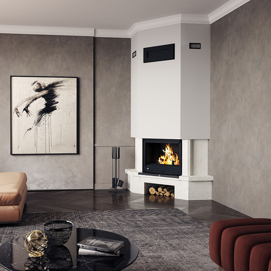 Cheminée à bois - LIMA - SEGUIN - à granulés / au sol / simple face