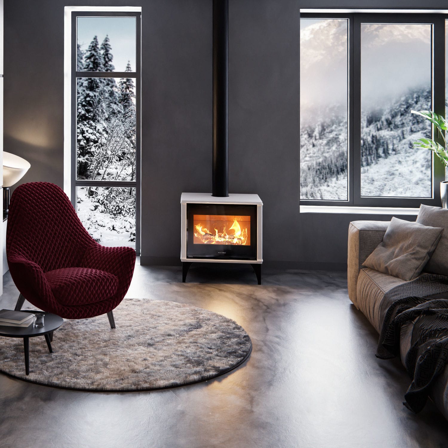 Poêle à bois - PIXIE - Jolly-mec - 9 kW / 8,5 kW / sur pieds