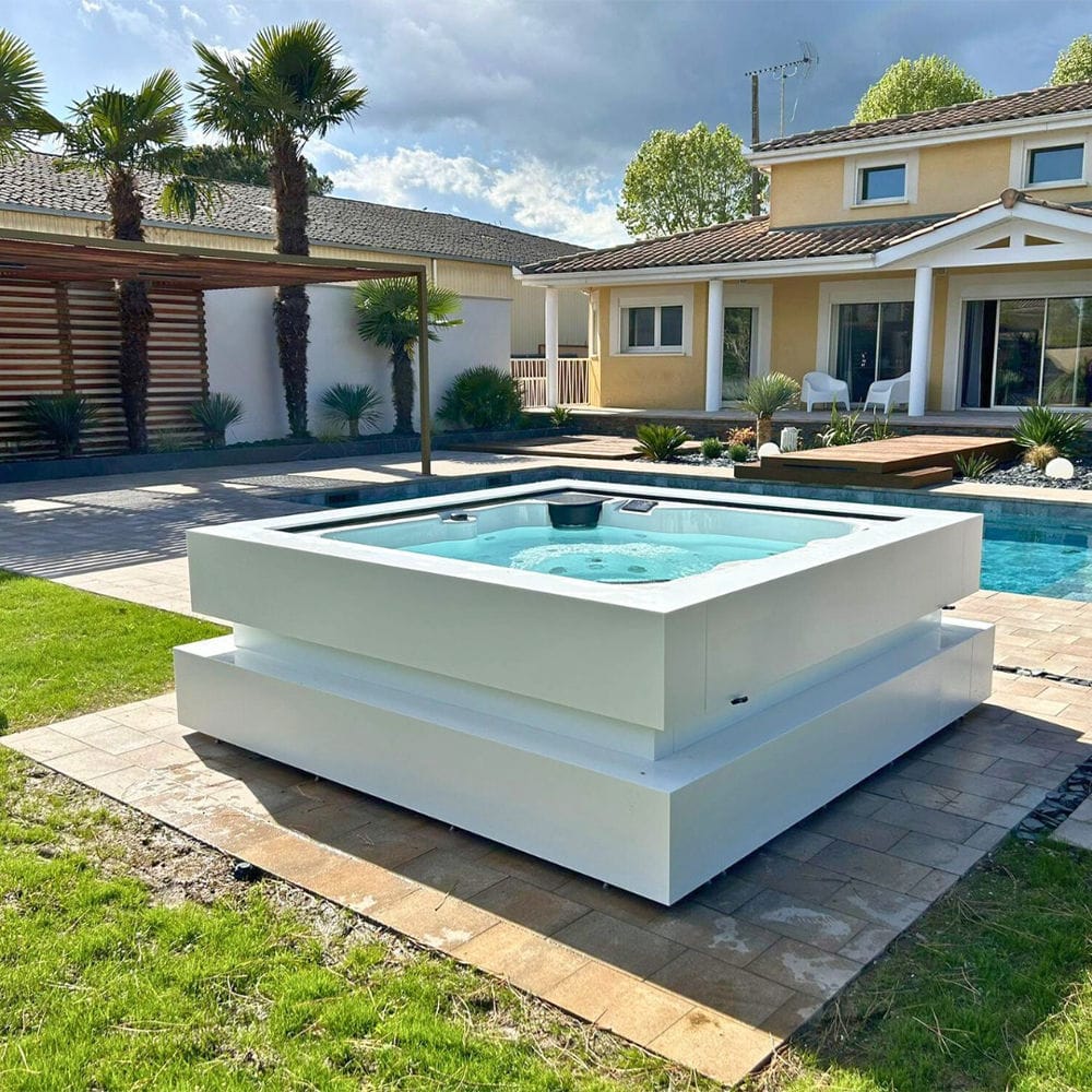 Spa hors-sol - CUBE ERGO - Aquavia Spa - rectangulaire / 3 places / 4 ...