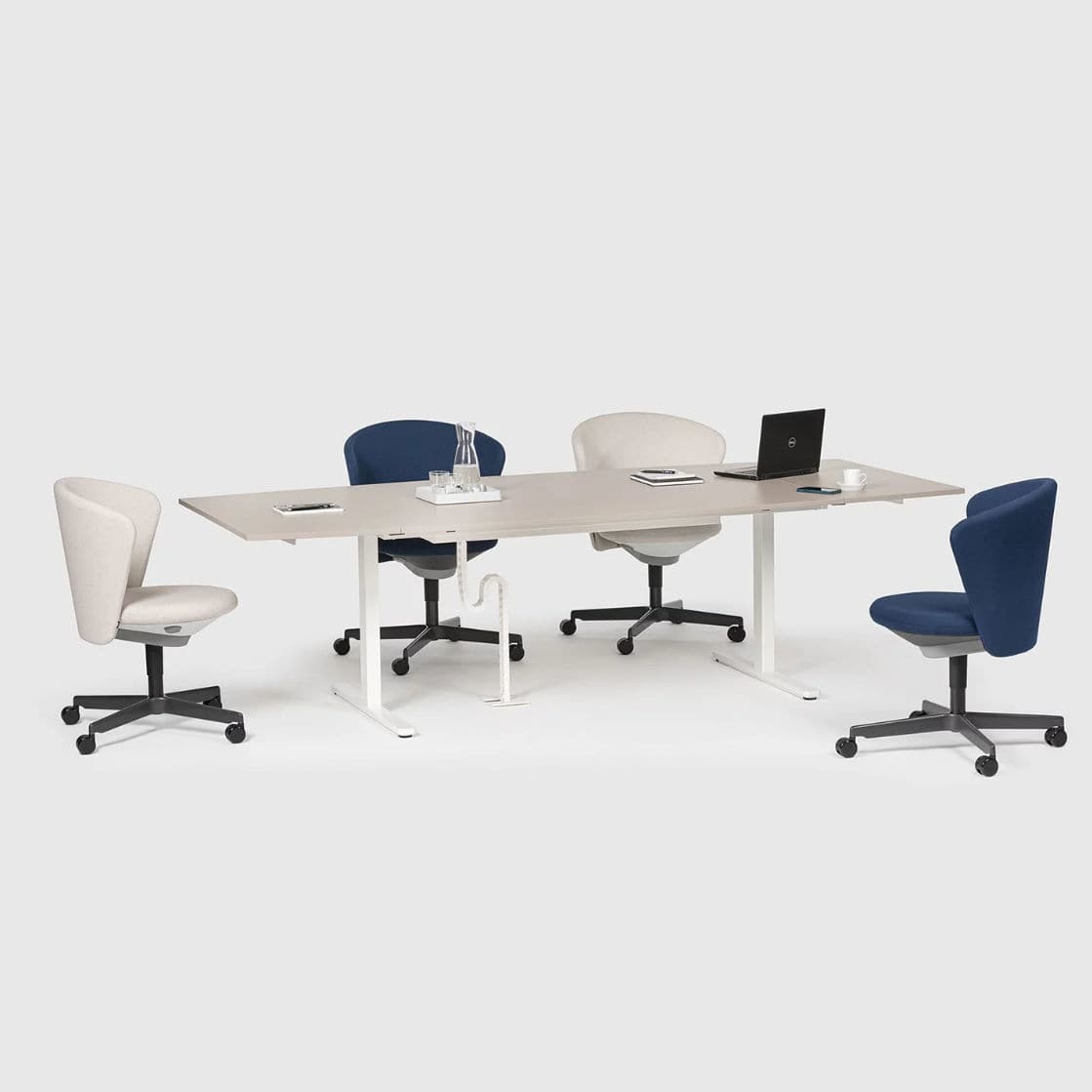 Table de réunion contemporaine - LEVEL PURE - Bene GmbH - plaquée bois ...