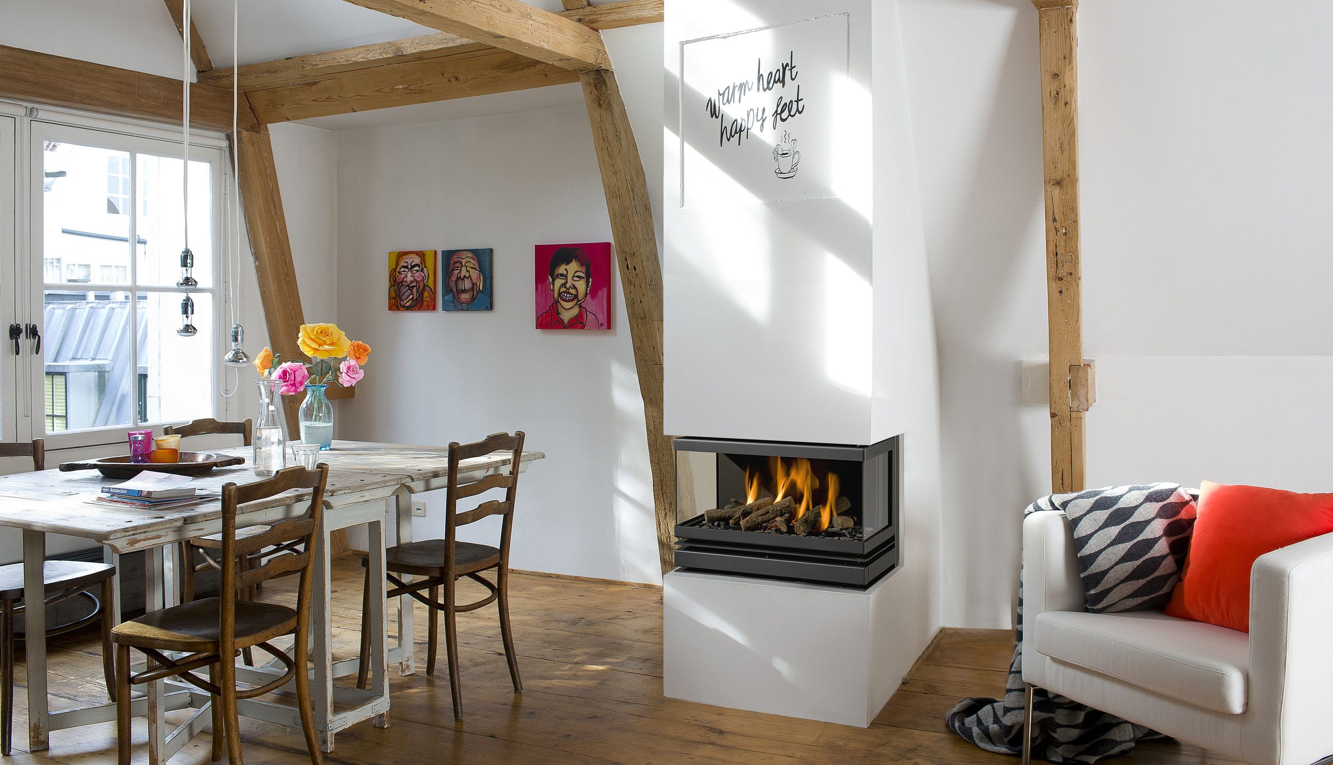 Cheminée à gaz - UNICA-2 - Bellfires - contemporaine / à foyer fermé ...