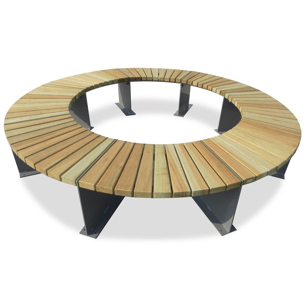 Banc public contemporain - ARIETE - Calzolari - en pin / en bois exotique / sans dossier