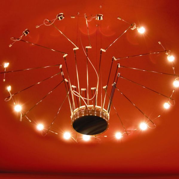 Lustre contemporain - ABSOLUT - RADIUS DESIGN - en aluminium / en fibre de carbone / fluocompact