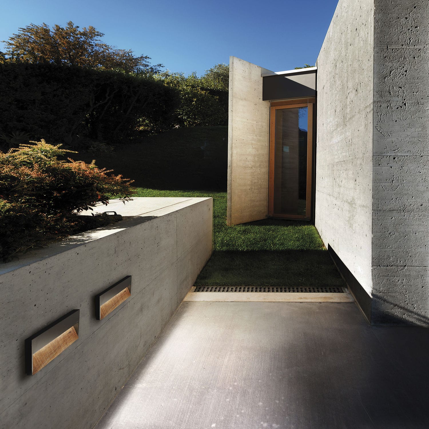 Applique murale contemporaine - SKILL - Simes - d'extérieur / en aluminium / en teck