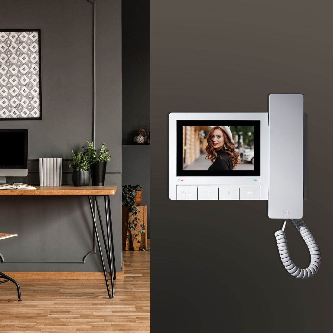 Visiophone blanc - AT9262 - FARFISA - résidentiel / mural / d'intérieur