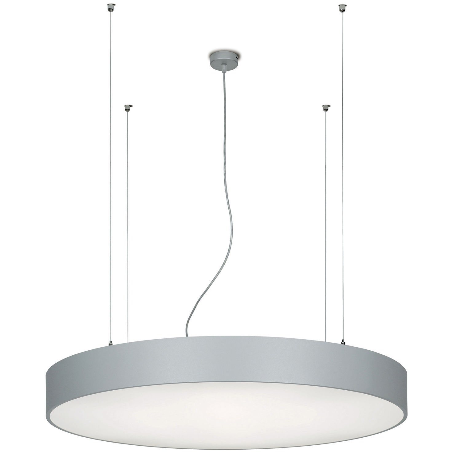 Luminaire suspendu - DOMINO - planlicht - à LED / rond / en polycarbonate