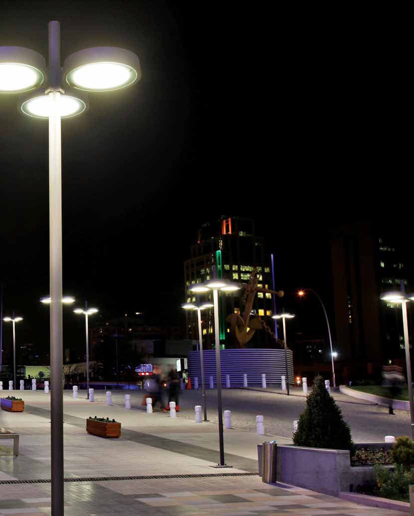 Lampadaire urbain / contemporain / en aluminium / avec diffuseur en ...