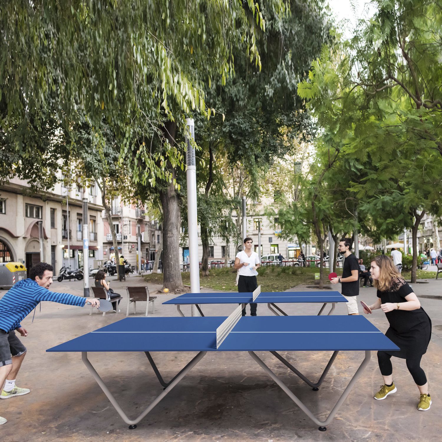 Table de ping-pong d'extérieur - TOPSPIN - CITY DESIGN - contemporaine / pour espace public / en ...