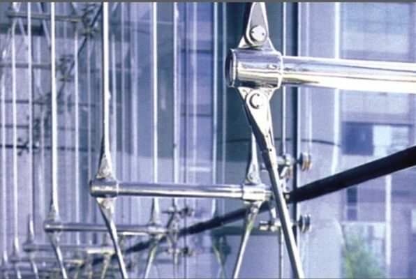 Fixation pour mur-rideau en inox - GC TRADE