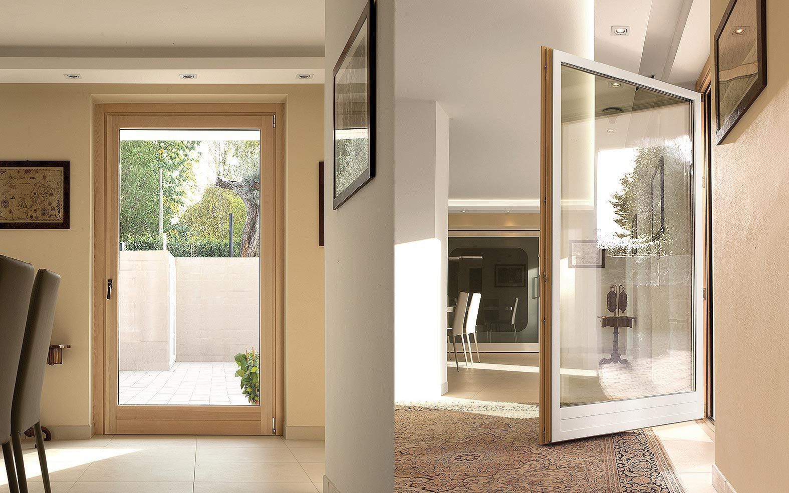 Porte-fenêtre battante - LINEAR LINE - CIPRIANI SERRAMENTI - en bois ...