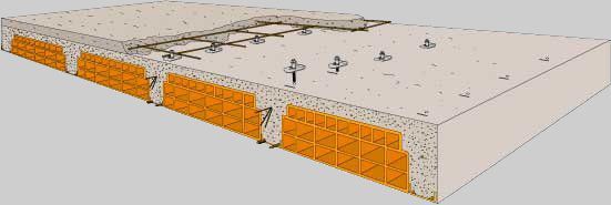 Plancher poutrelles-hourdis - TECNARIA - entrevous en céramique