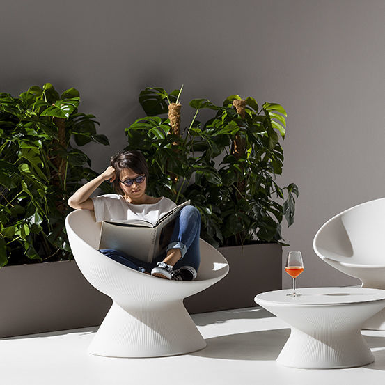 Fauteuil contemporain - fade relax - PLUSt COLLECTION - en tissu / en polyéthylène / lumineux