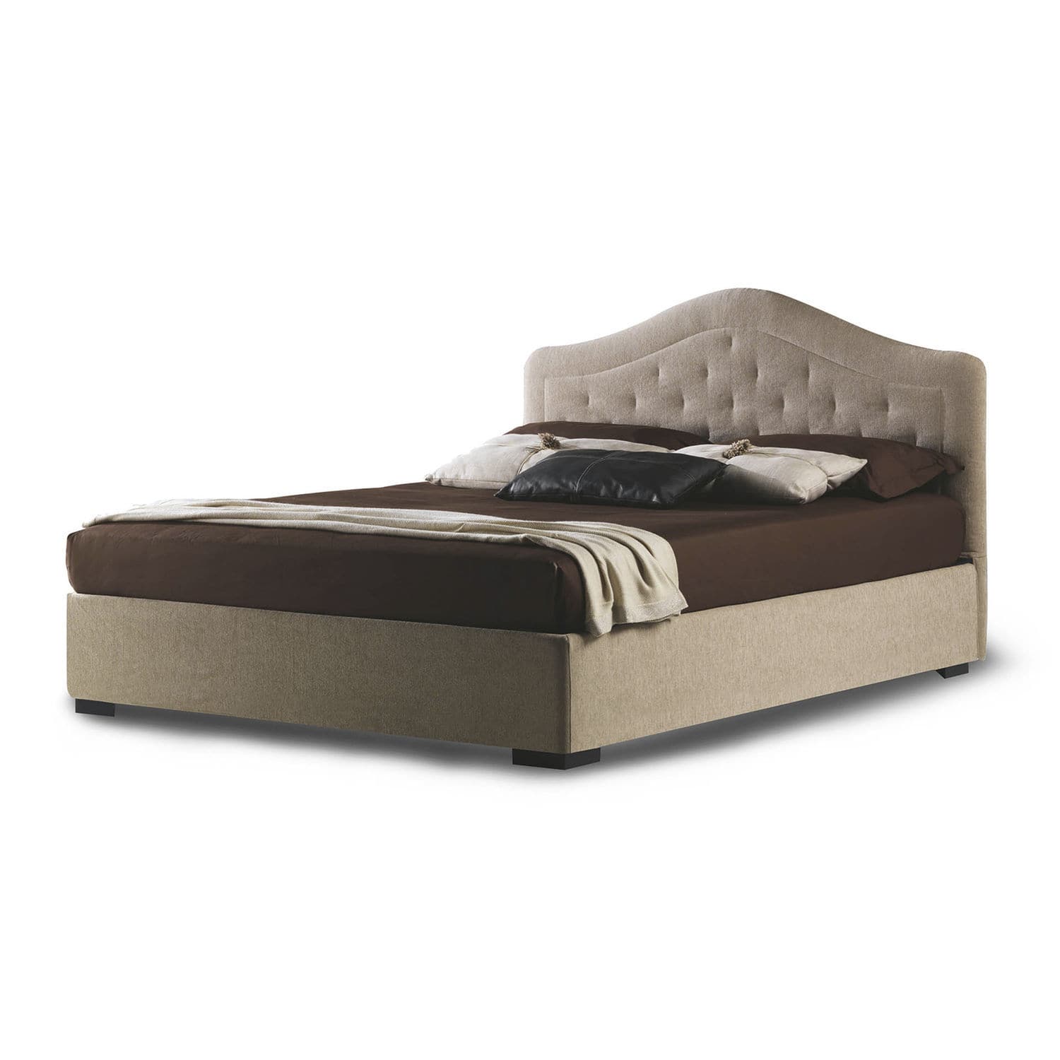 Lit double - Bora - Milano Bedding - contemporain / tapissé / avec tête ...