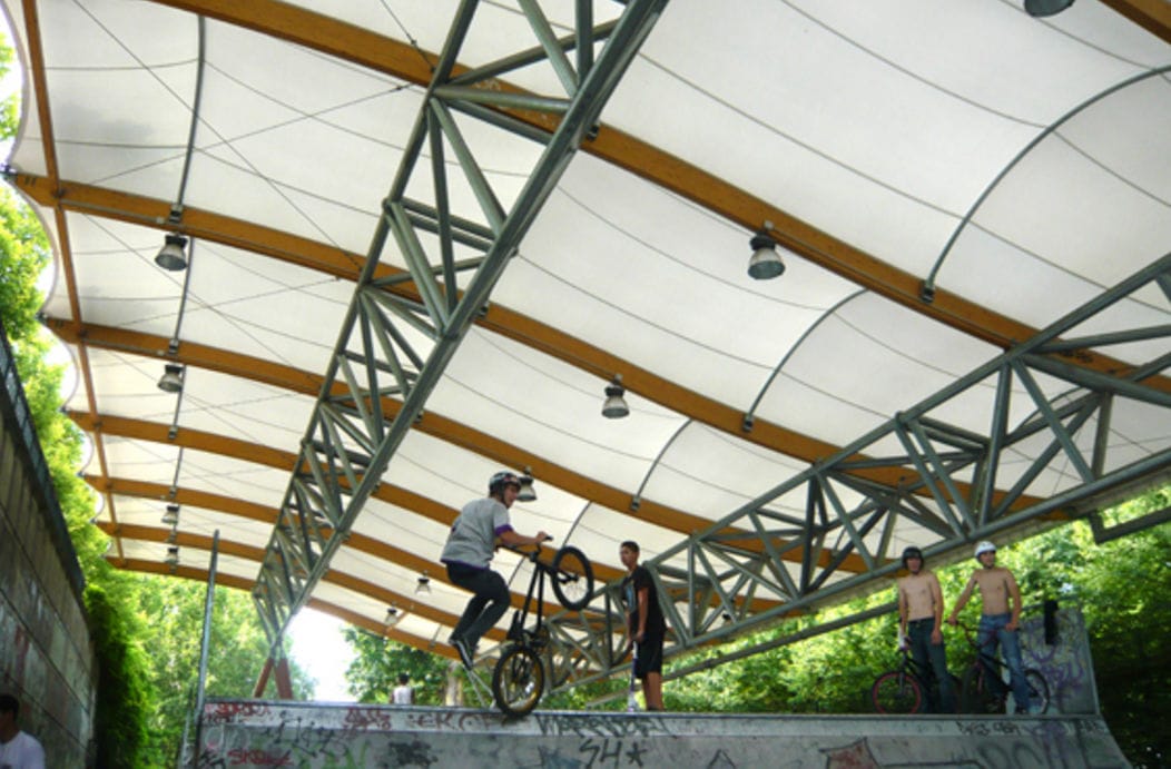 Structure tendue sur ossature en bois et métal - BERCY - SMC2 - pour ...