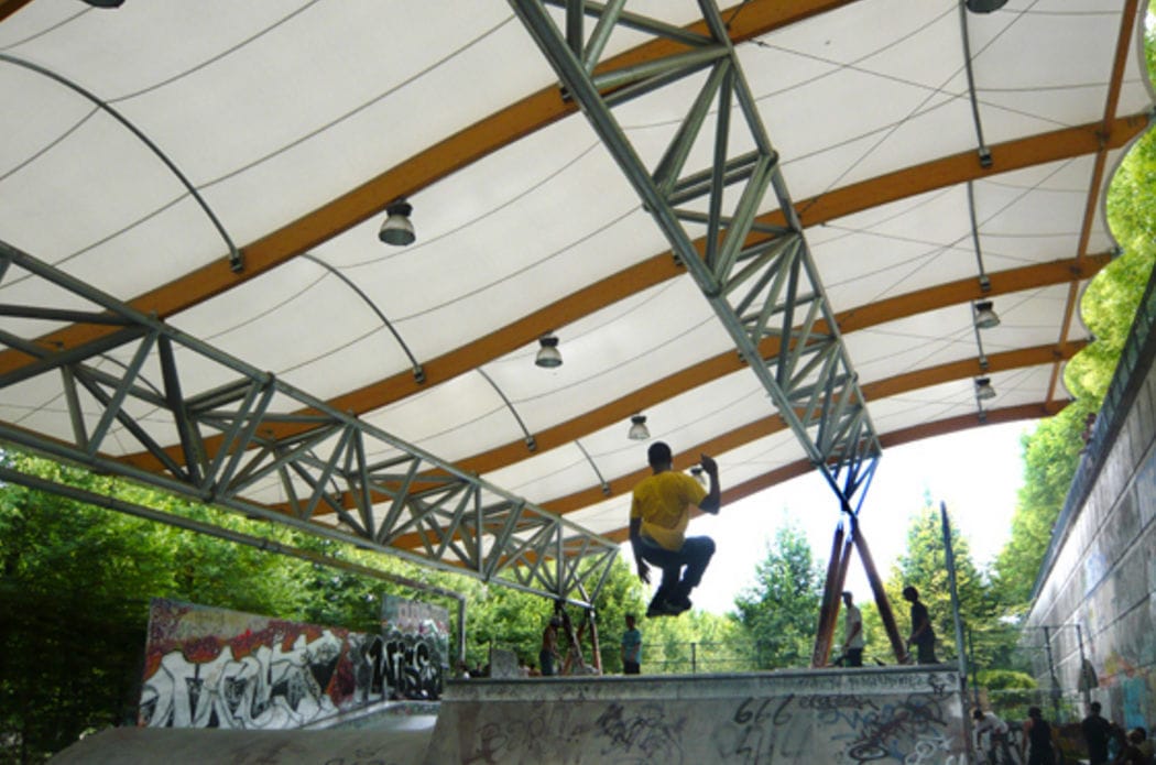 Structure tendue sur ossature en bois et métal - BERCY - SMC2 - pour ...