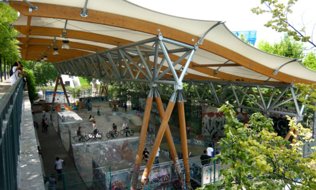 Structure tendue sur ossature en bois et métal - PARIS BERCY - SMC2 ...