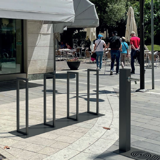 Range-vélo au sol - DOMINO - LAB23 - vertical / double / pour espace public