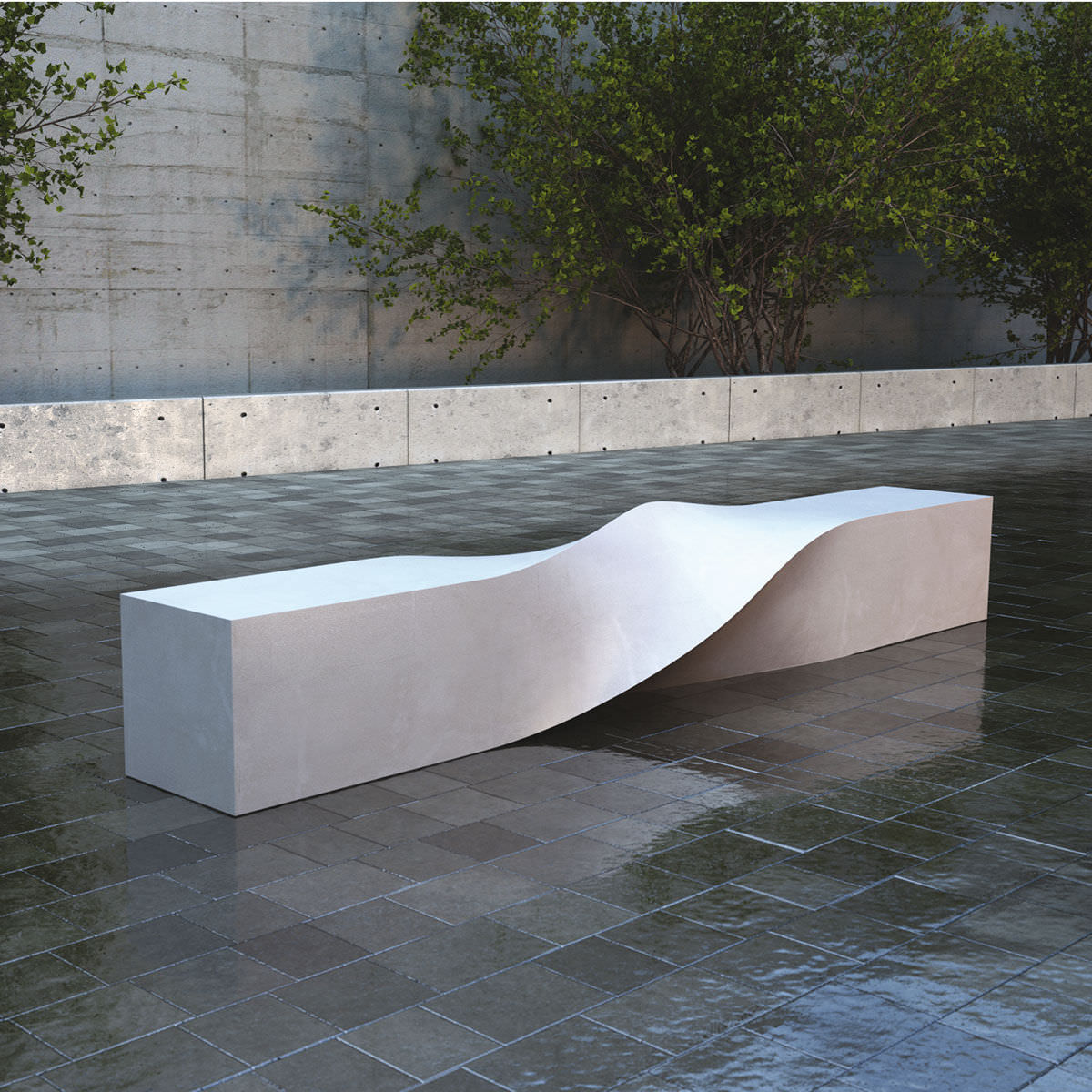 Banc public design original - S BENCH - LAB23 - en matériaux composites ...