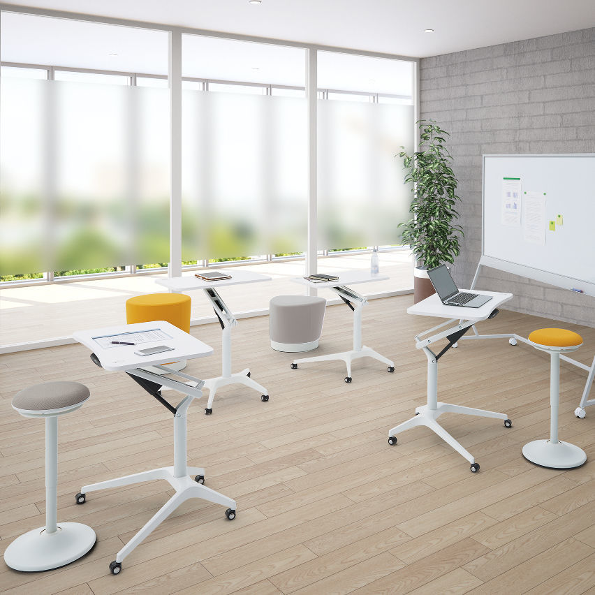 Table d'enseignement contemporaine - RISEFIT III - Okamura - en bois ...