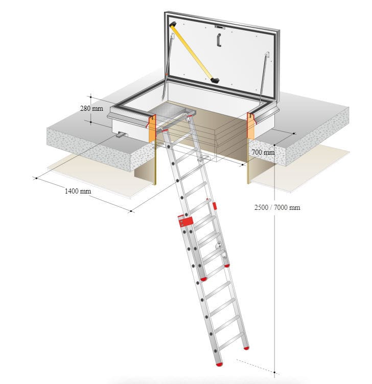 Trappe de visite au toit - RHT - Gorter - rectangulaire / électrique ...