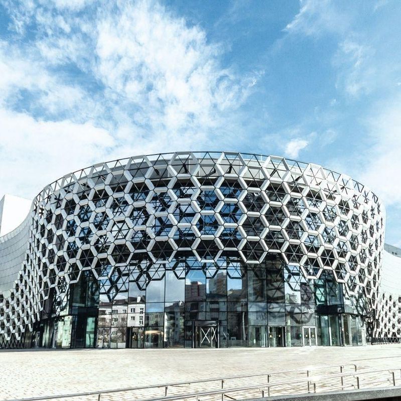 Mur-rideau autoportant - GRID2SHELL - Schüco - en verre / en acier ...