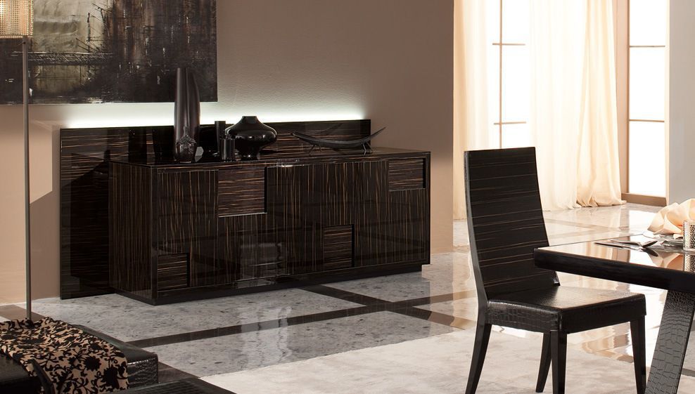 Buffet contemporain - NIGHTFLY - Rossetto Armobil - en bois laqué / en ...