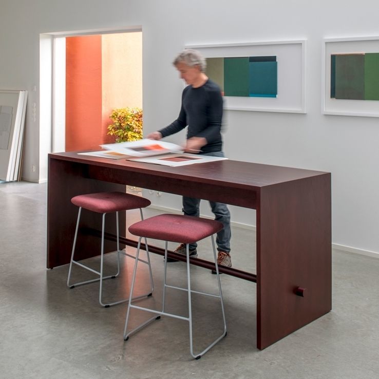 Table mange-debout contemporaine - PING-PONG - Blå Station - en bois massif / en contreplaqué ...