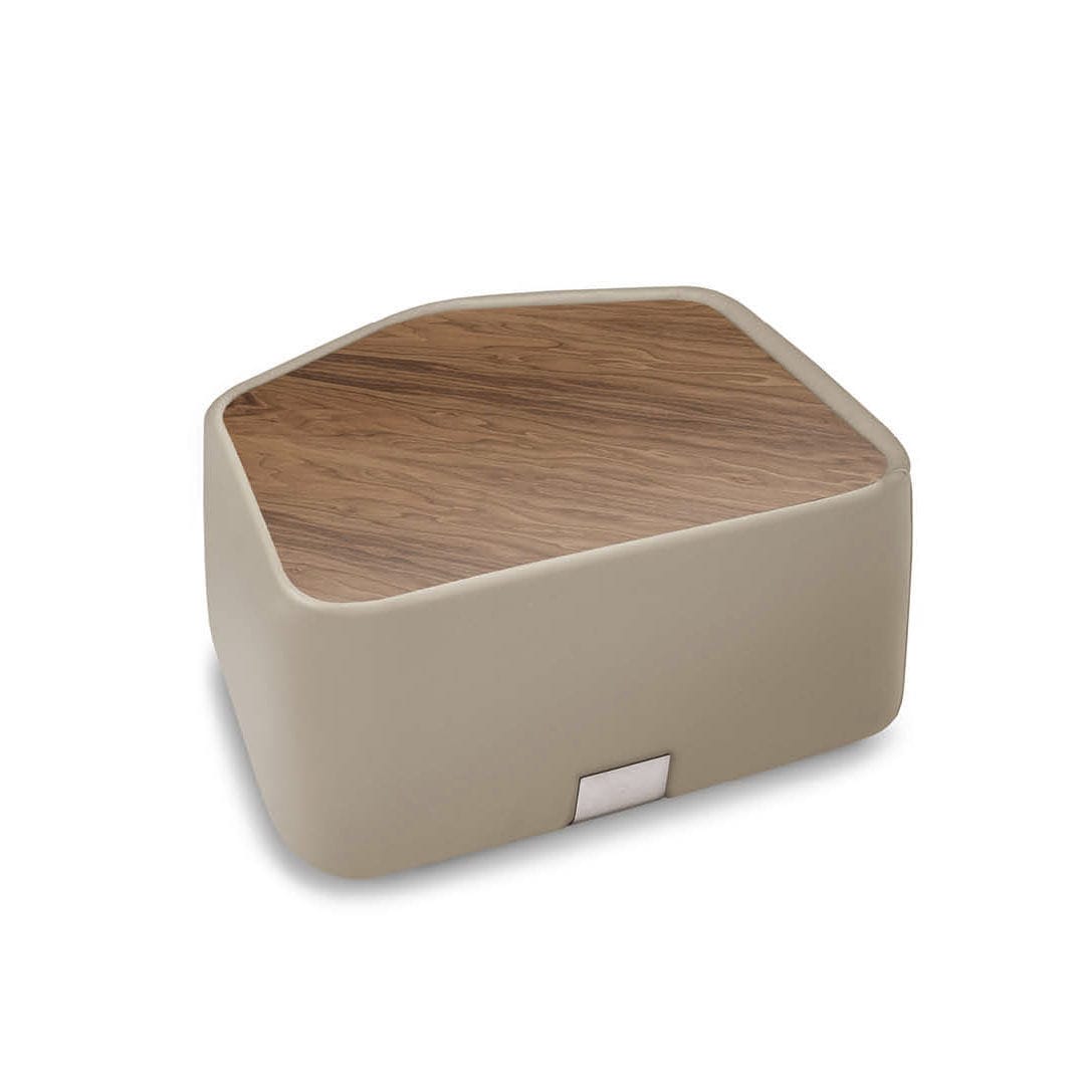 Table basse contemporaine - Nel - maxdivani - en cuir / en bois / en tissu