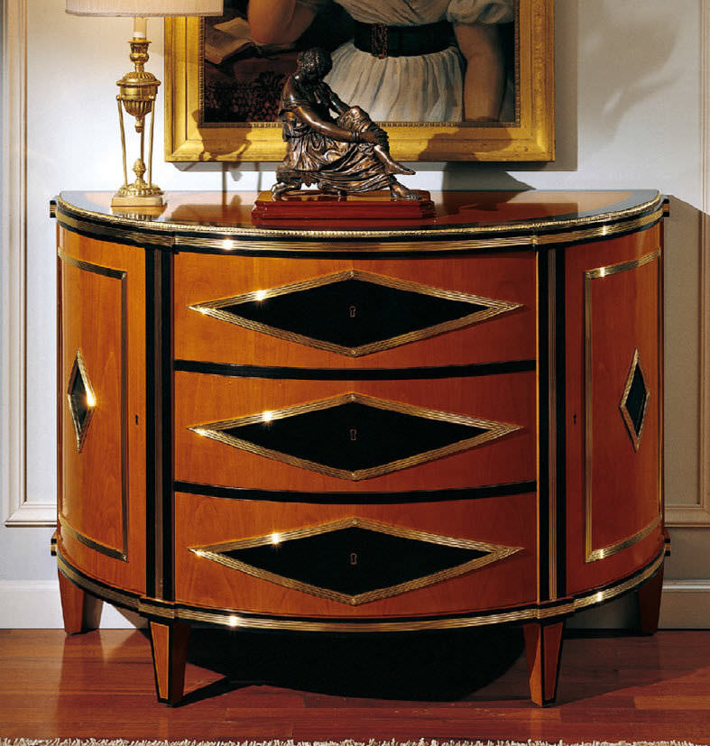 Commode de style Empire - 127 - Colombo Mobili - en bois / 3 tiroirs ...