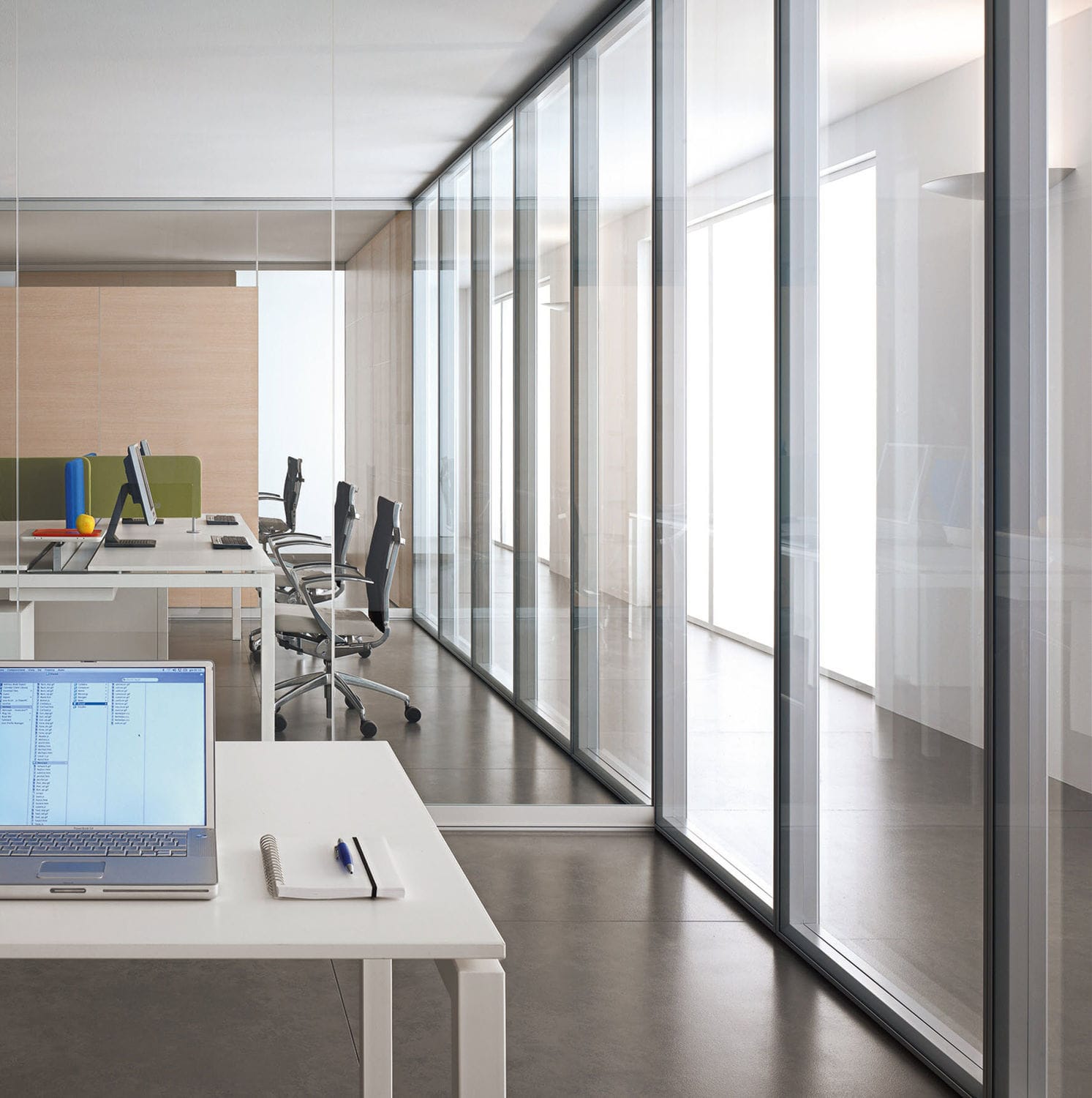 Cloison fixe - WALLTECH - ESTEL - en aluminium / vitrée / professionnelle