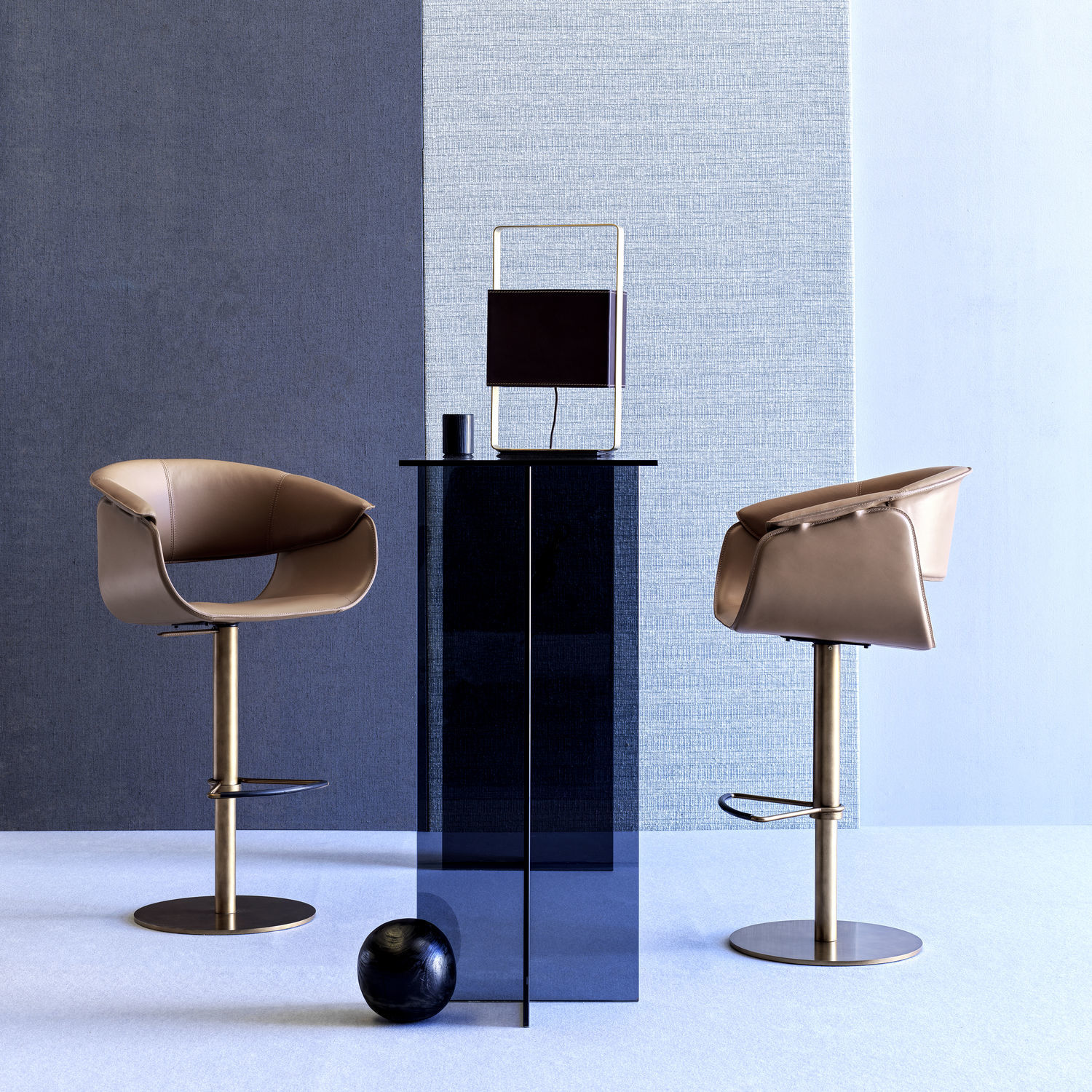 Tabouret contemporain - AIRLUX BAR BT - fasem - en cuir / avec ...