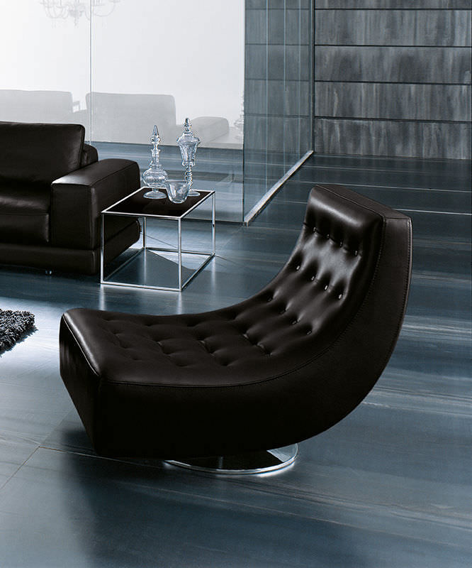 Chauffeuse contemporaine - DADA - Gurian - en acier / marron / noire