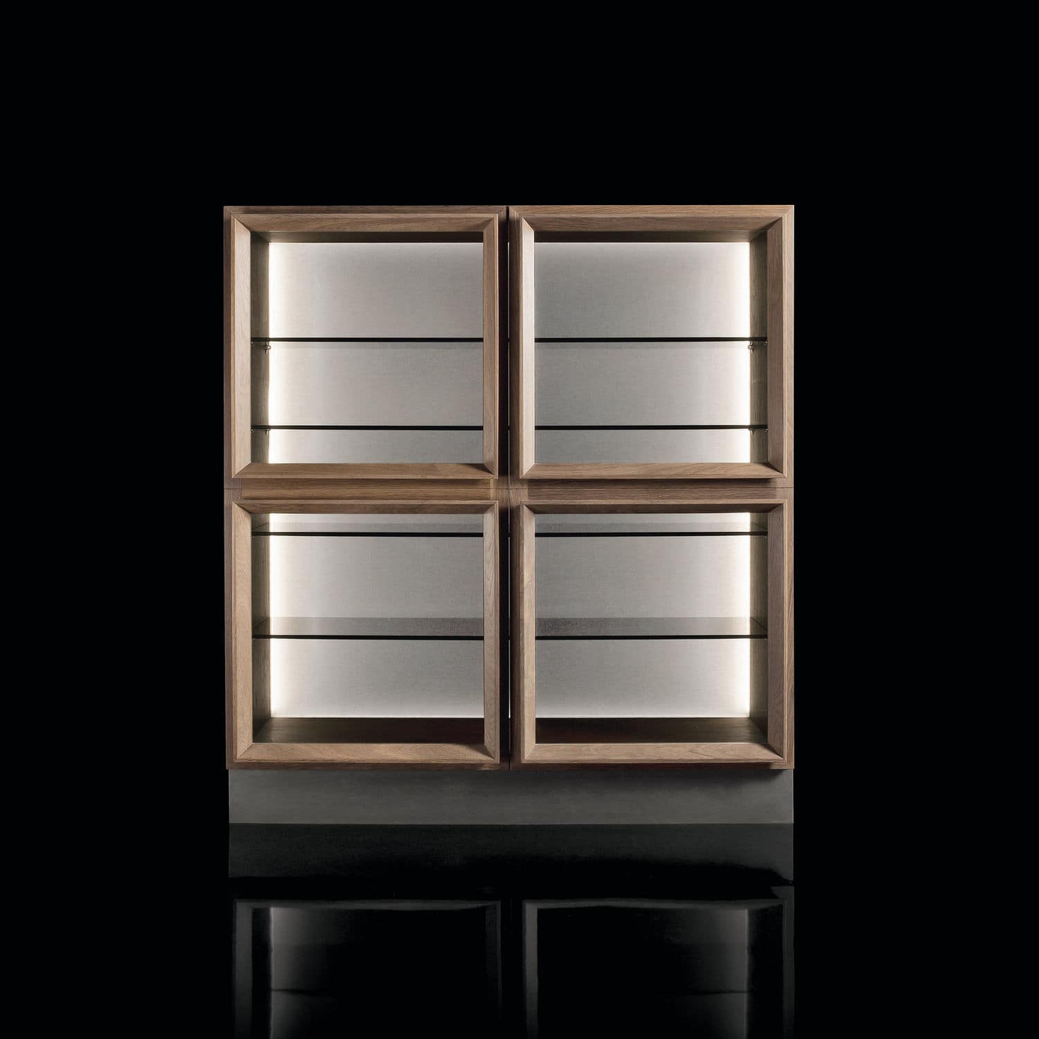 Buffet contemporain - SQ - Henge - en verre / en acier / en laiton