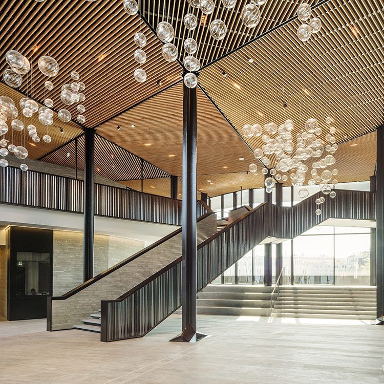 Panneau acoustique pour mur - LINEA 2.6.8 - LAUDESCHER - en douglas ...