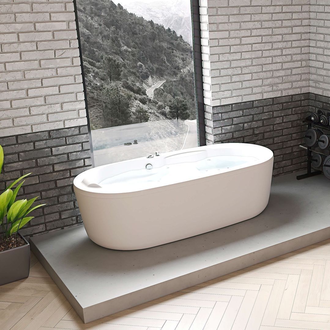 Baignoire balnéo - SOKO - Condor - ovale / en îlot / pour habitat