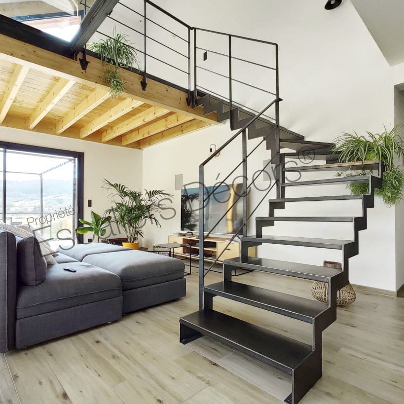 Escalier quart tournant - ELLE DT177 - ESCALIERS DECORS - à marches en ...