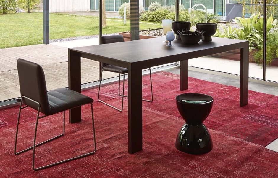 Table contemporaine - TANGO - ORME - en bois / rectangulaire / à rallonge