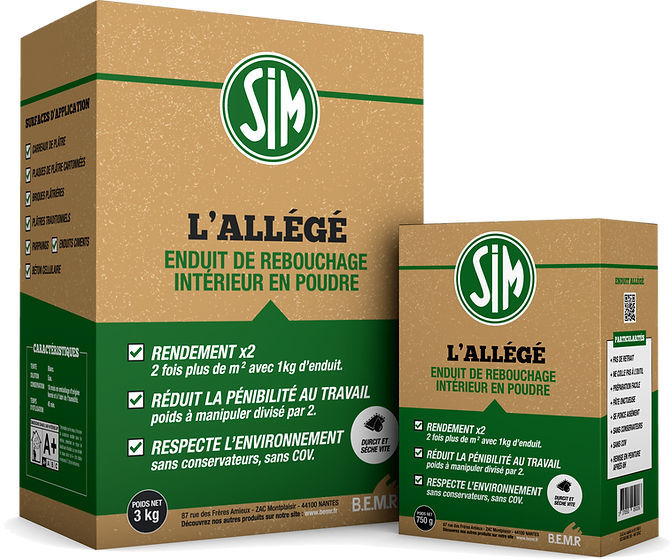 Enduit de rebouchage - SIM L'ALLÉGÉ - B.E.M.R - pour intérieur / pour ...