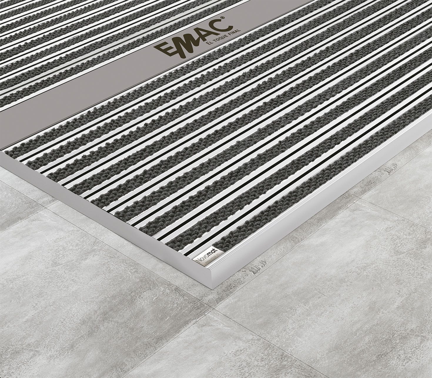 Tapis d'entrée professionnel - NOVOMAT® CUSTOM PLATE - EMAC - en inox ...