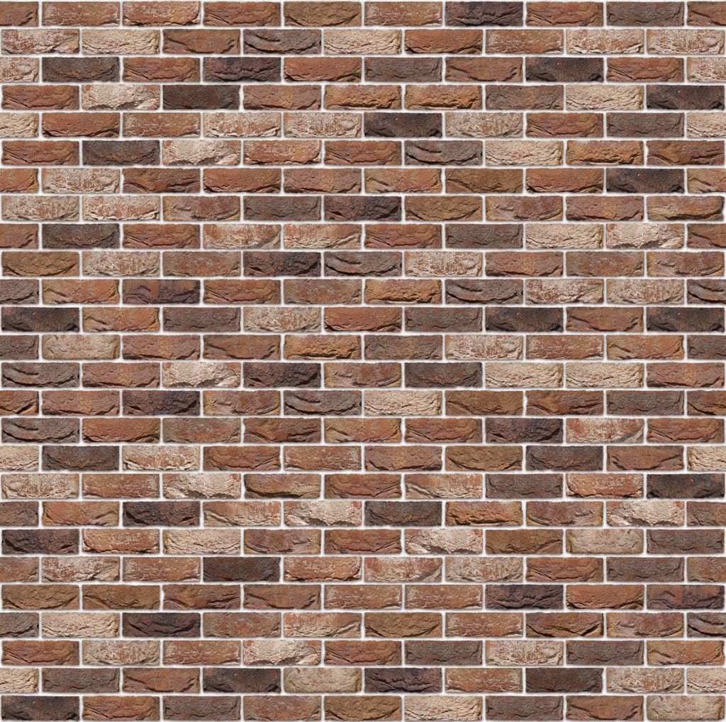 Brique de parement de terre cuite / pour façade / à relief / rouge ...