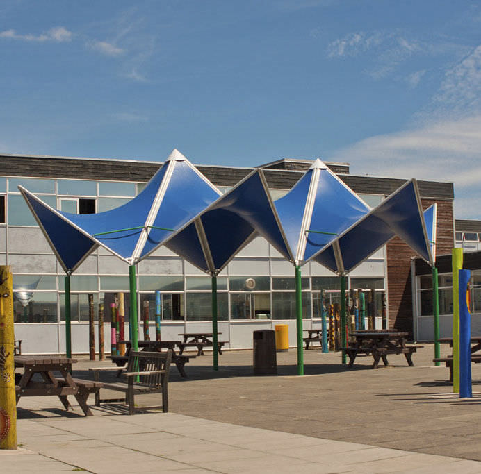 Structure tendue auvent - PAGODA : TWIN - Fabric Architecture - sur ...