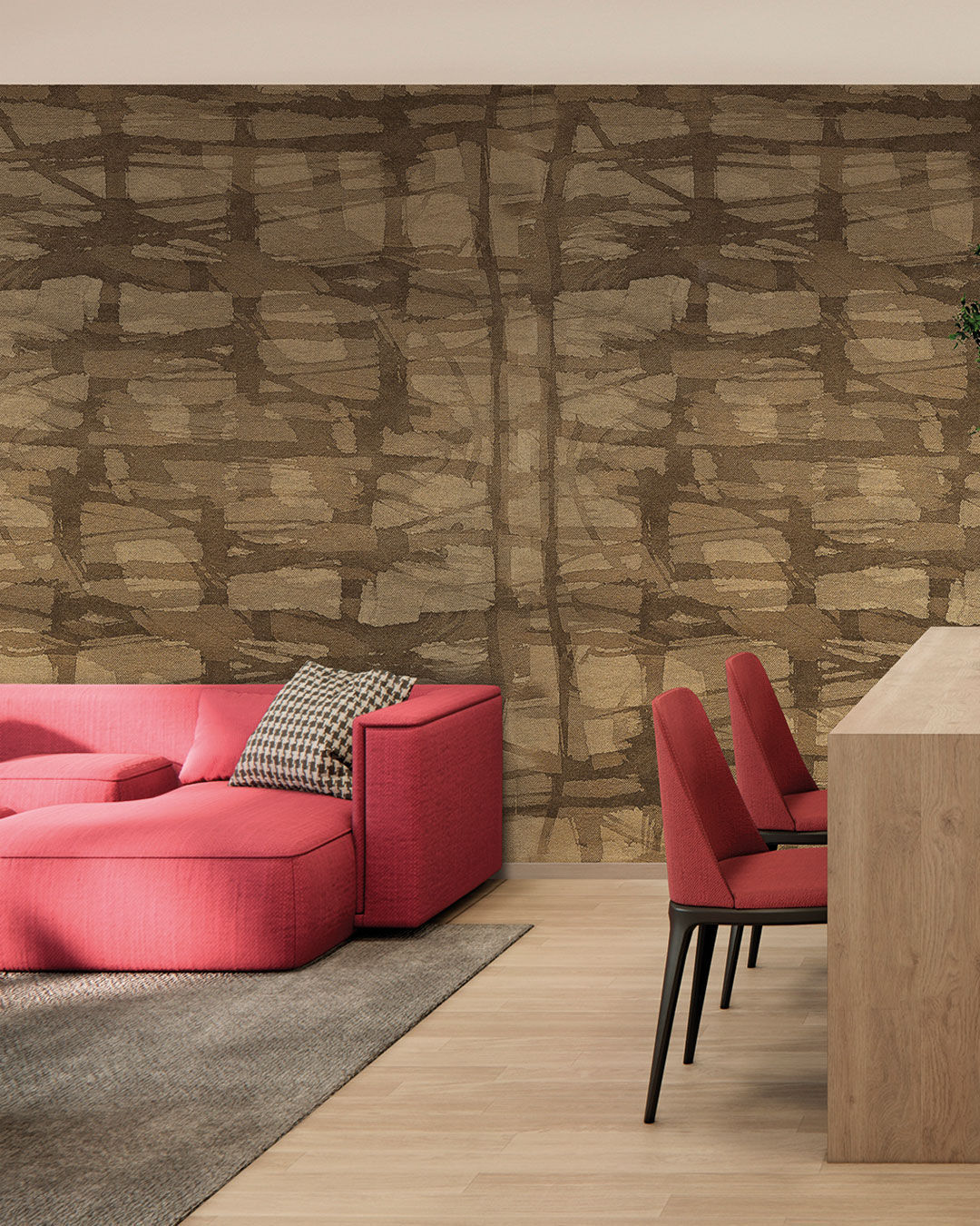 Papier peint contemporain - BRUSTORK DORÉ - LGD01 décor mural sur ...