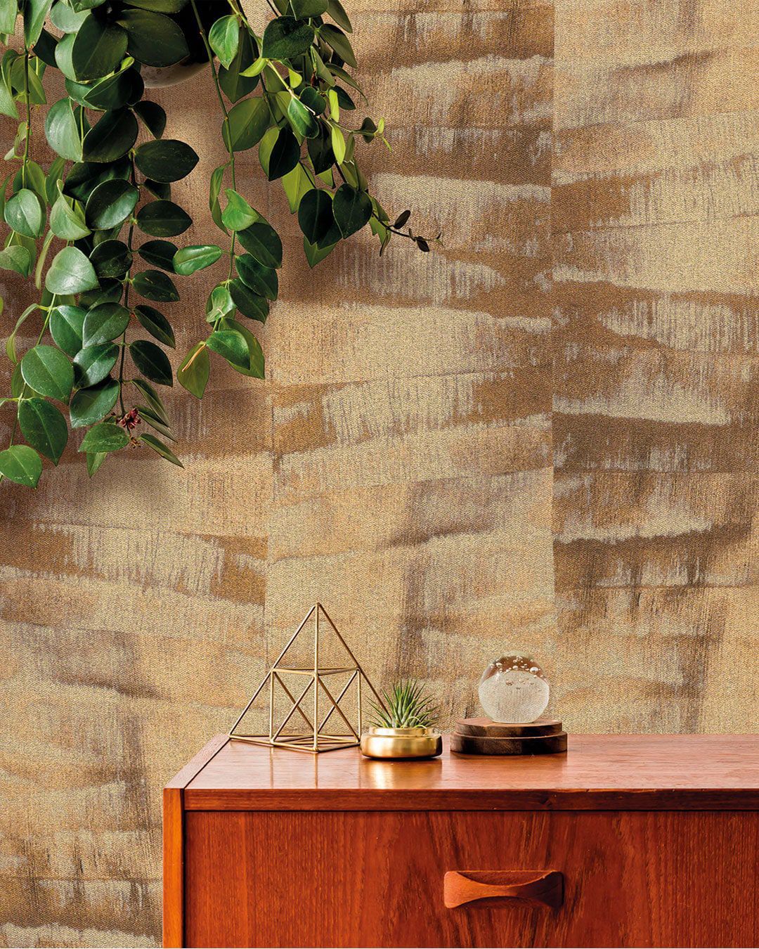 Papier peint contemporain - METALIKAT DORÉ - LGD01 décor mural sur ...