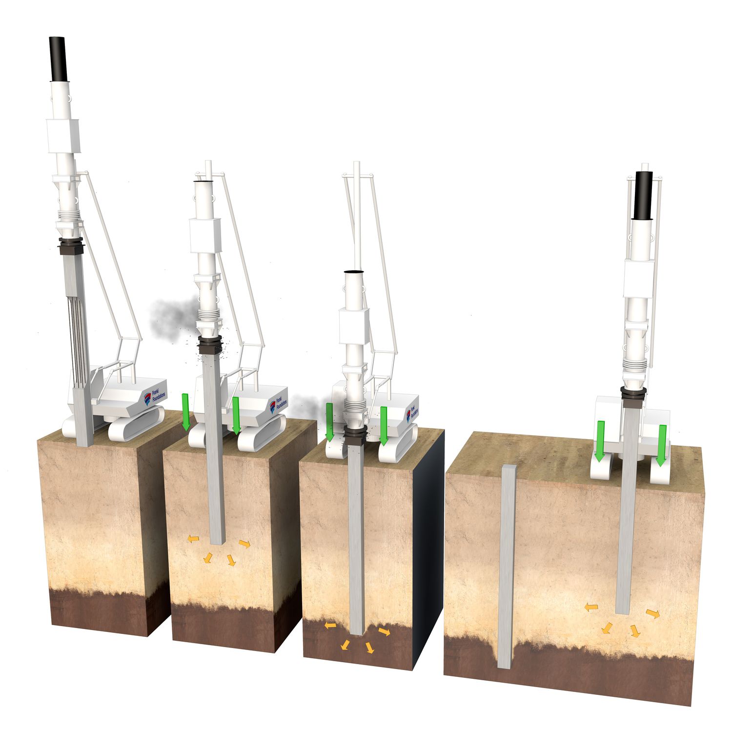 Pieu battu - PRECAST - FRANKI FOUNDATIONS BELGIUM - en béton / en béton ...